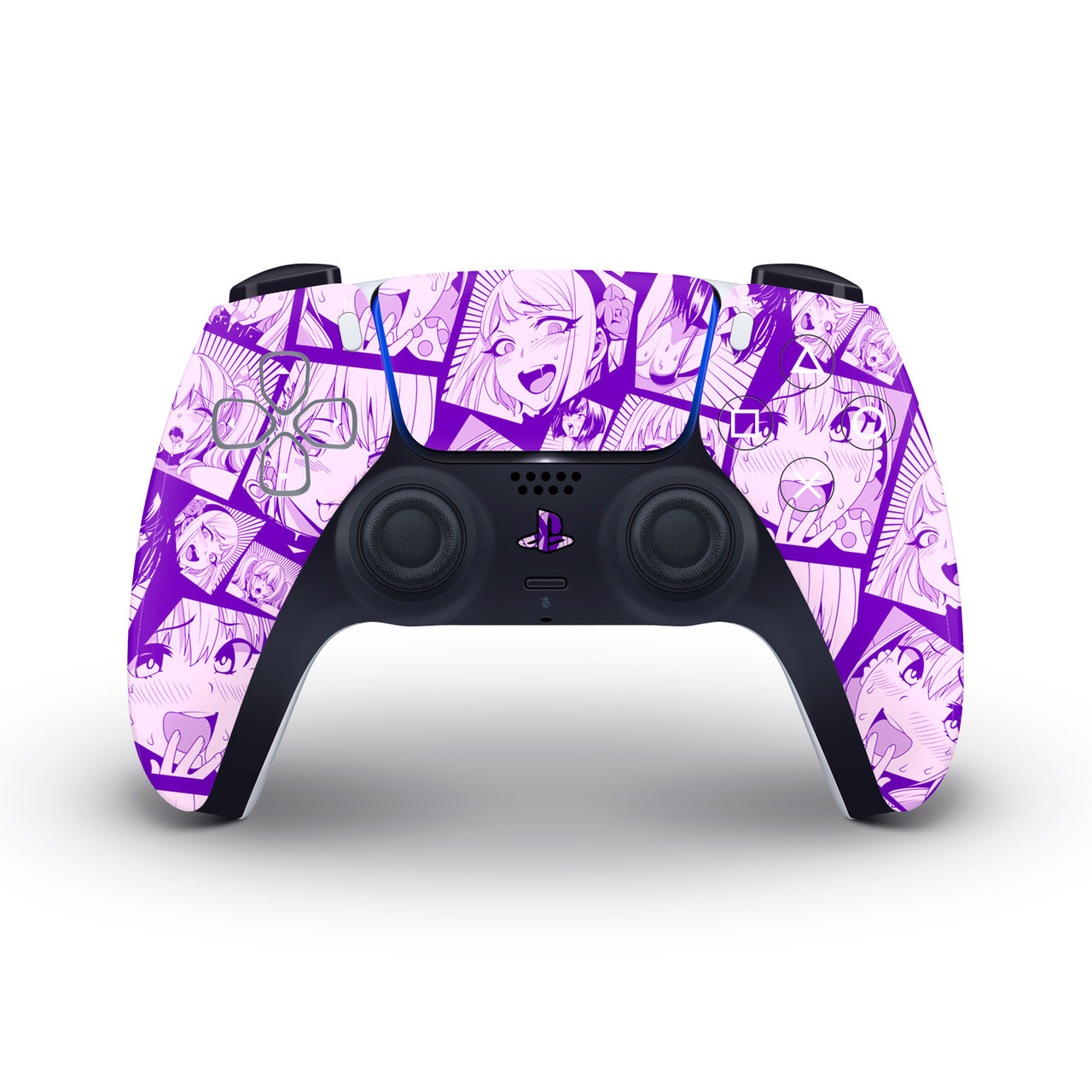 Ahegao Collage v3 Purple Ps5 Controller Skin | KO Custom Creations