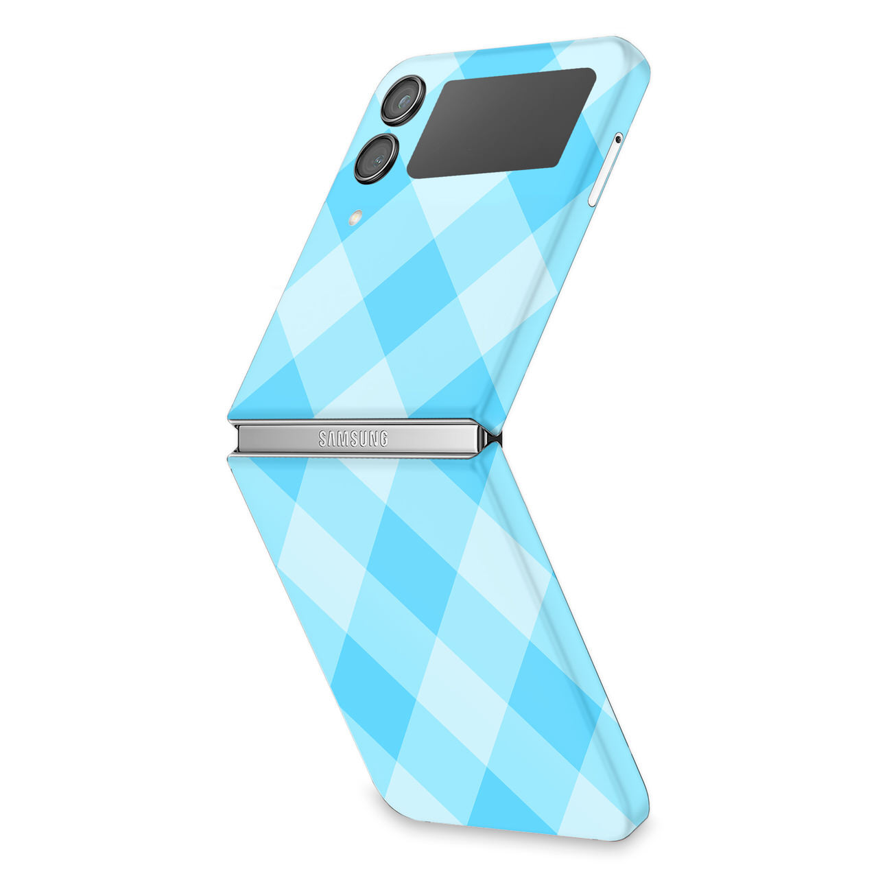 Plaid Mint Galaxy Z Flip4 Skin | KO Custom Creations