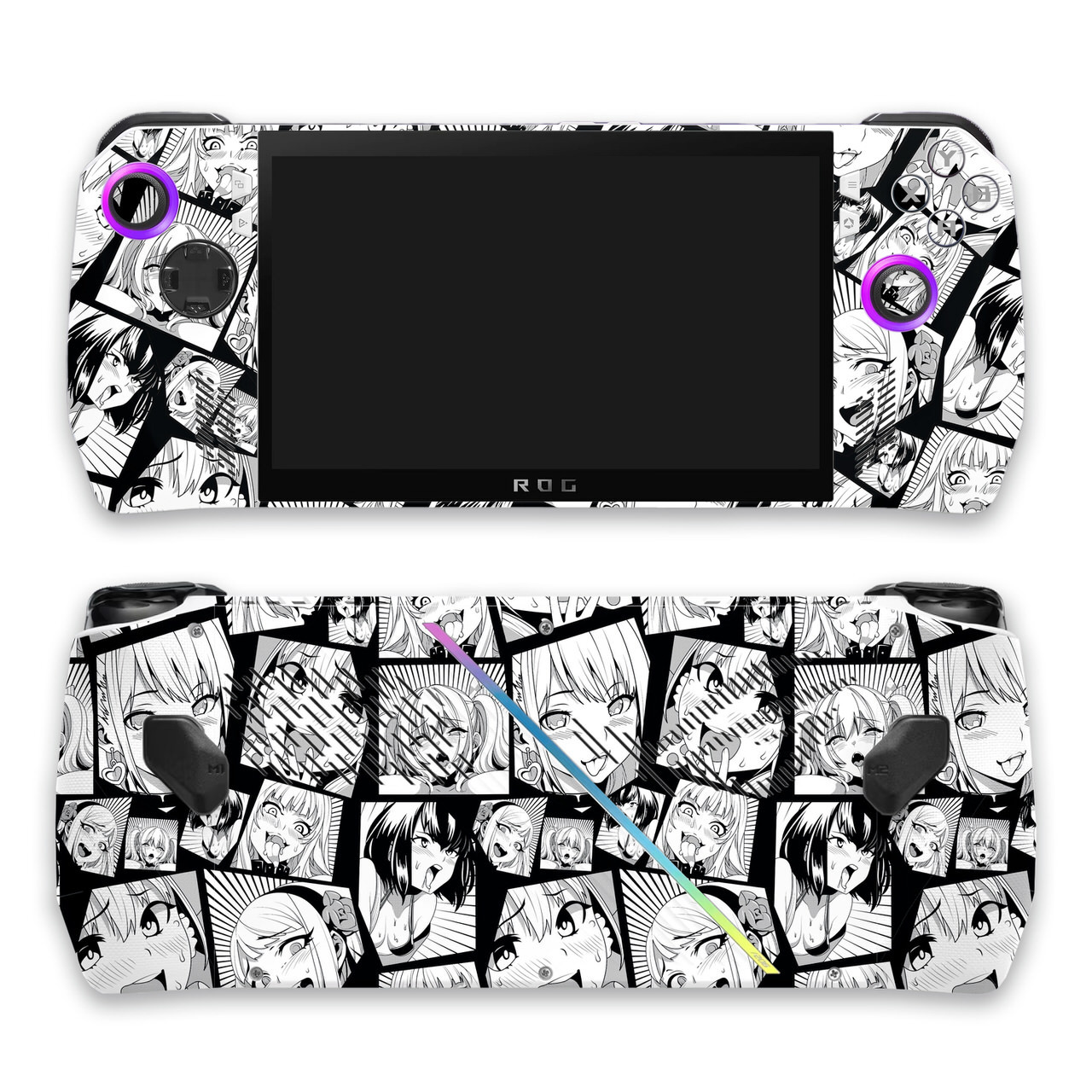 Ahegao Collage V3 Purple Asus Rog Ally Skin Ko Custom Creations