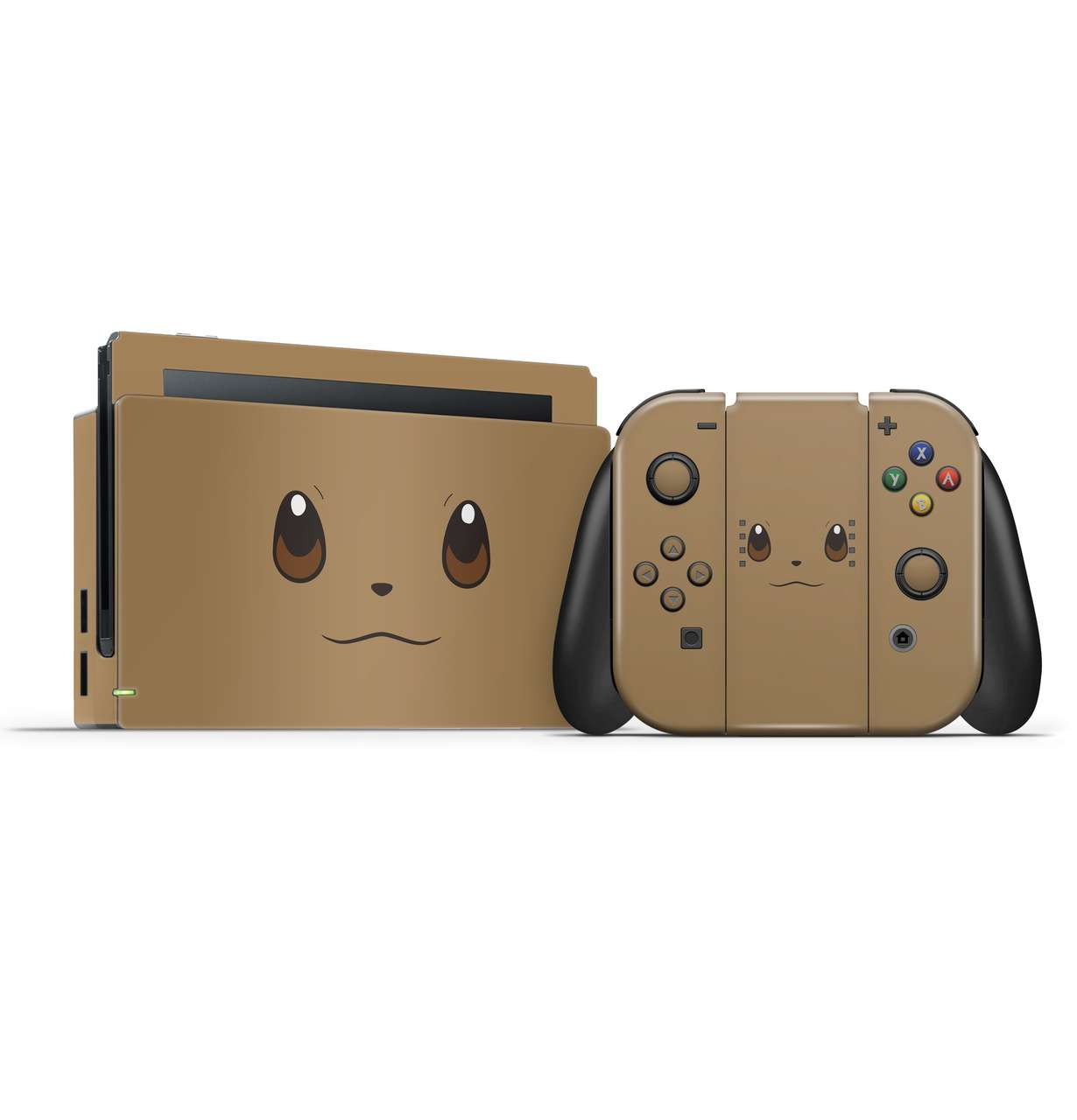 Pokeface Pikachu & Eevee Switch Skin