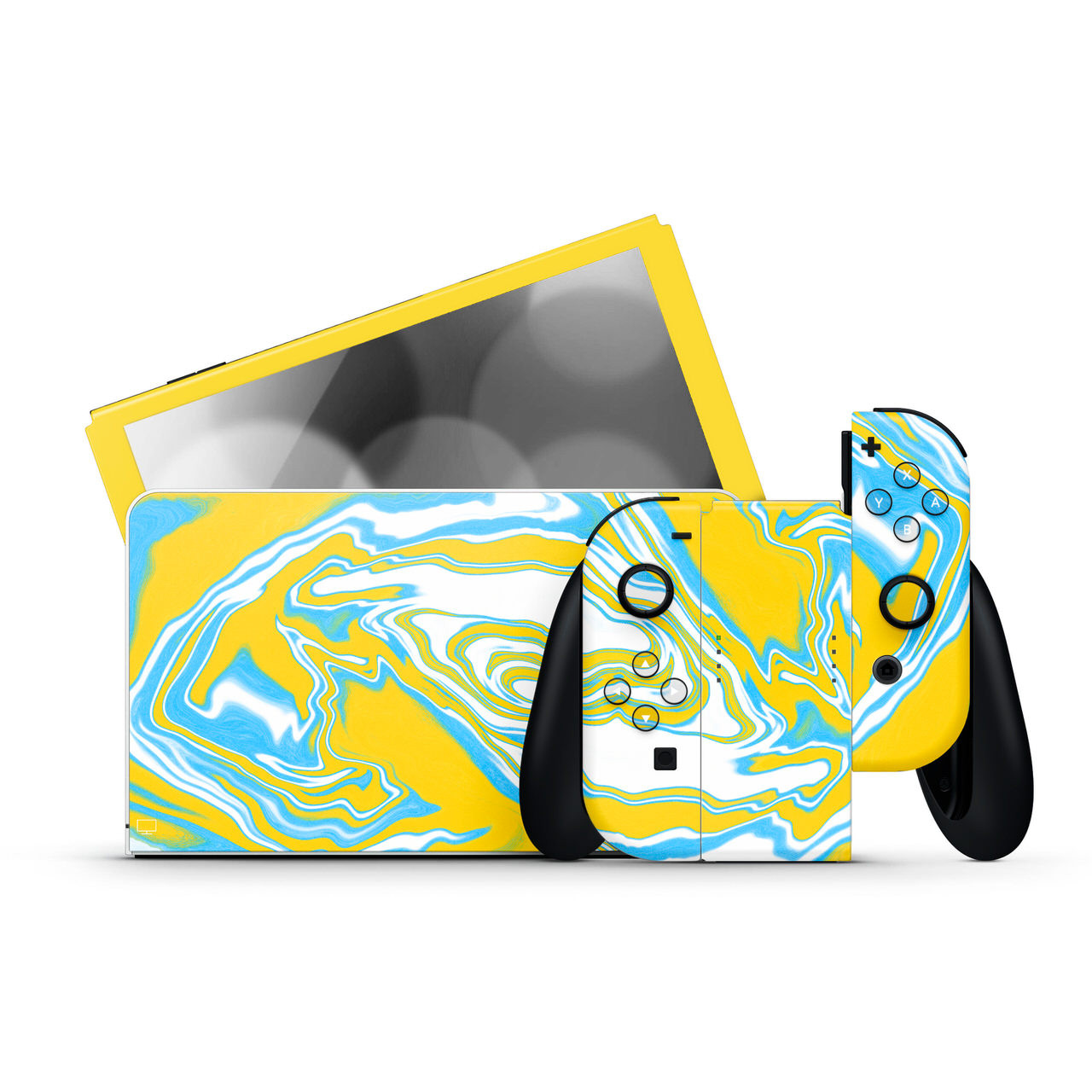 Thunder Stone Marbled Nintendo Switch OLED Skins | KO Custom Creations