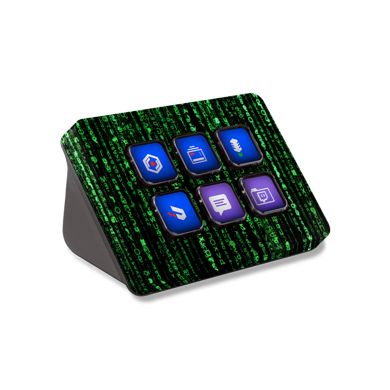 Green Digital Rain Elgato Stream Deck Skin | KO Custom Creations
