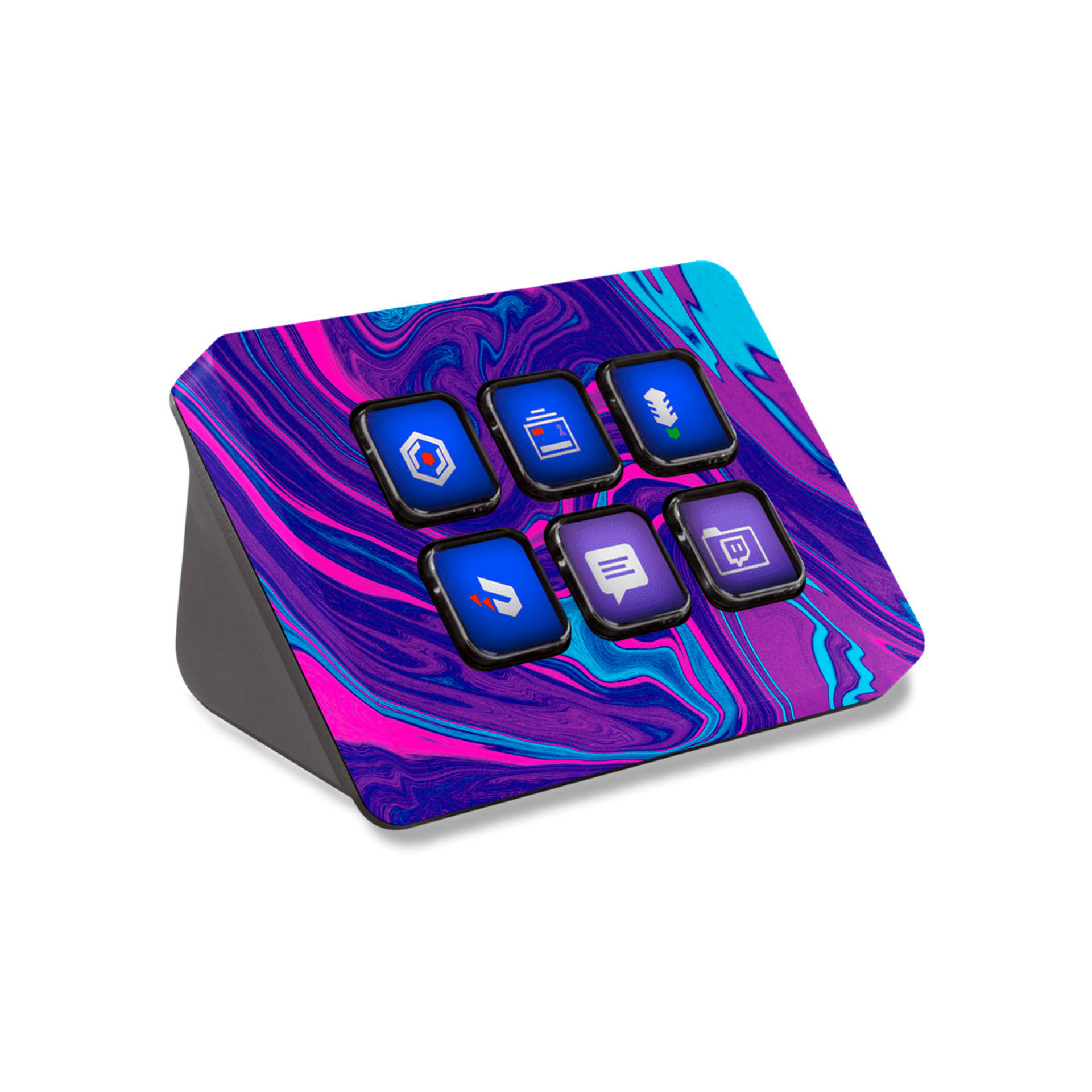 Neon Marbling Elgato Stream Deck Mini Skin Ko Custom Creations