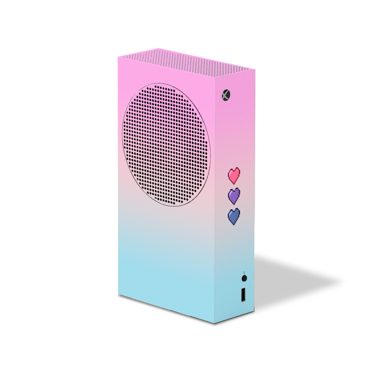 8-Bit Pink & Blue Hearts Xbox Series S Skin