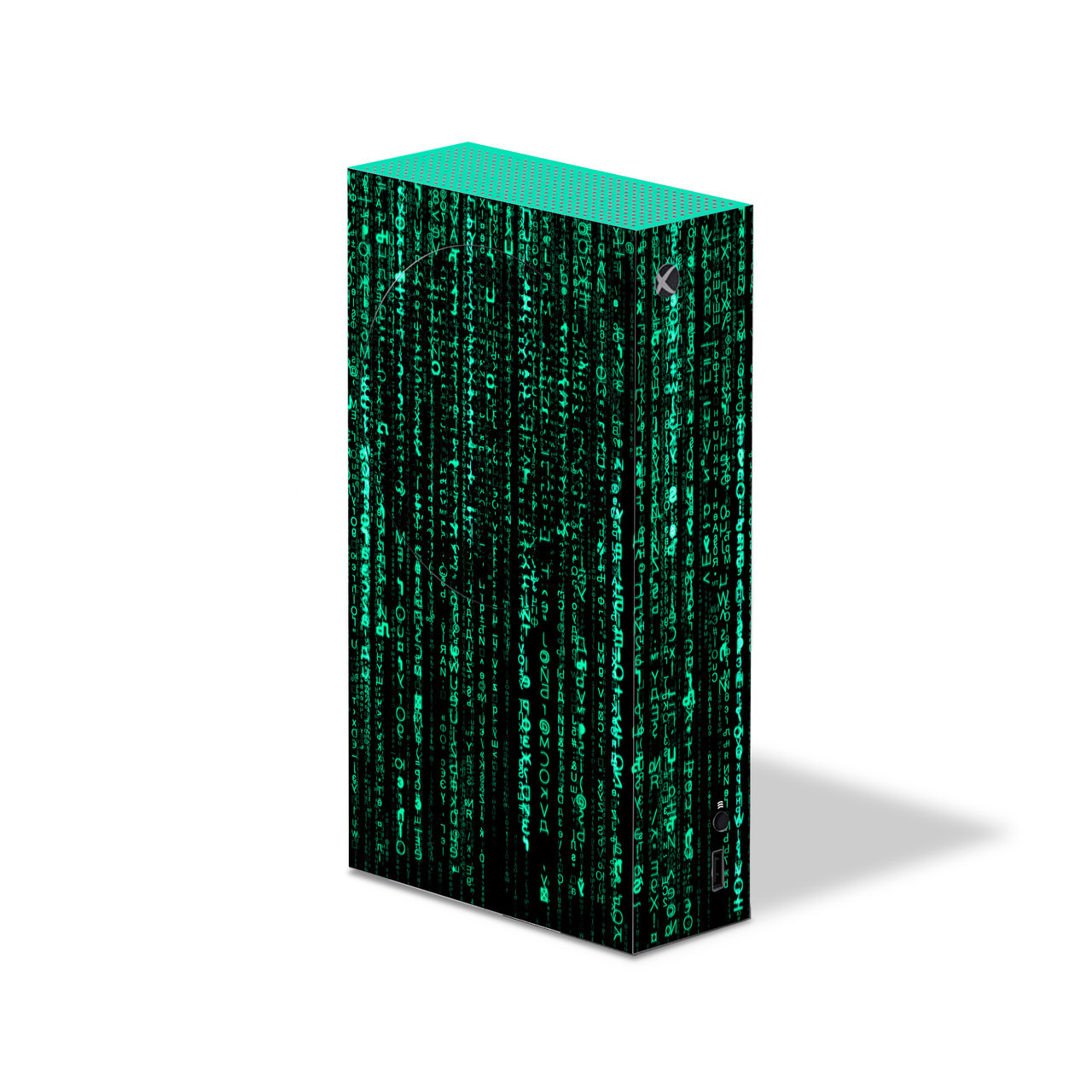 Cyan Digital Rain Xbox Series X Skin | KO Custom Creations