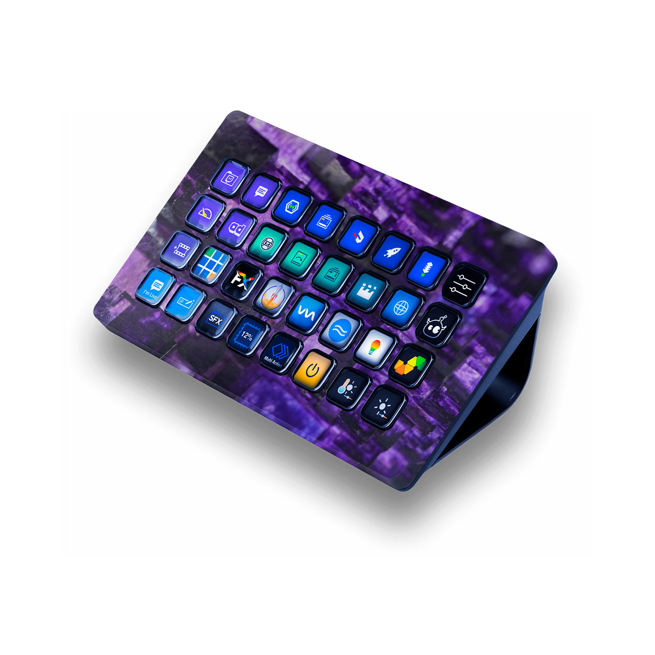 Purple Fluorite Stream Deck MK.2 Faceplate Skin | KO Custom Creations
