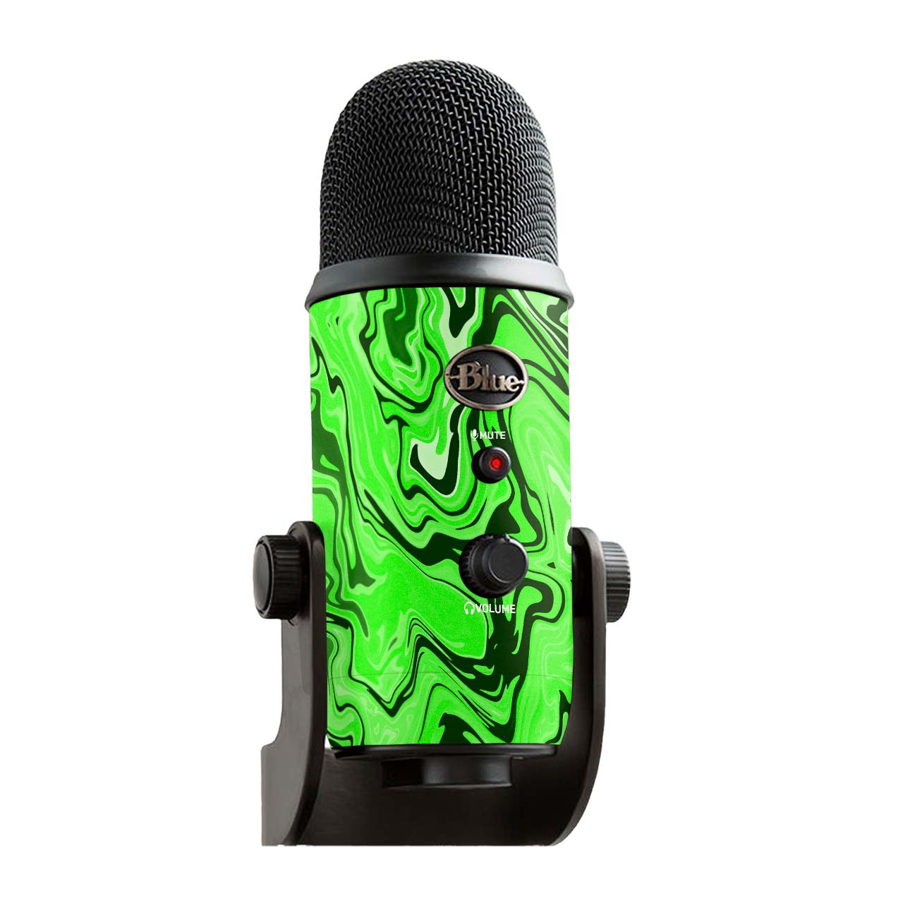 Orange Marbling Blue Yeti Microphone Skin | KO Custom Creations