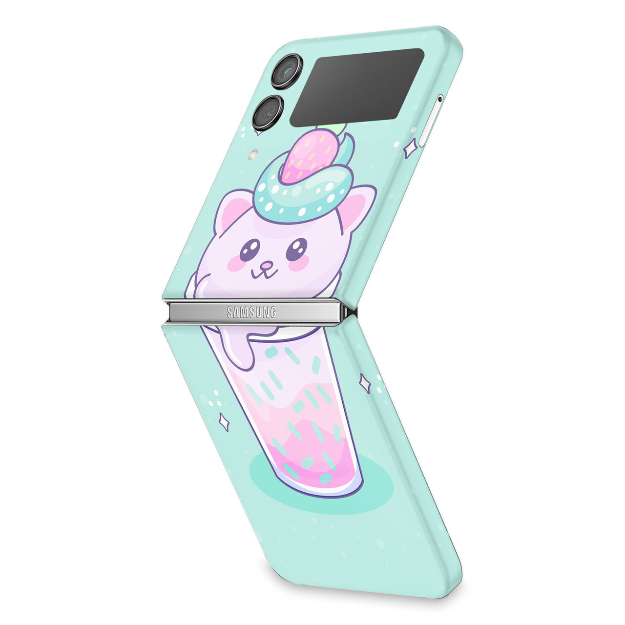 Slush Kitty Galaxy Z Flip4 Skin | KO Custom Creations
