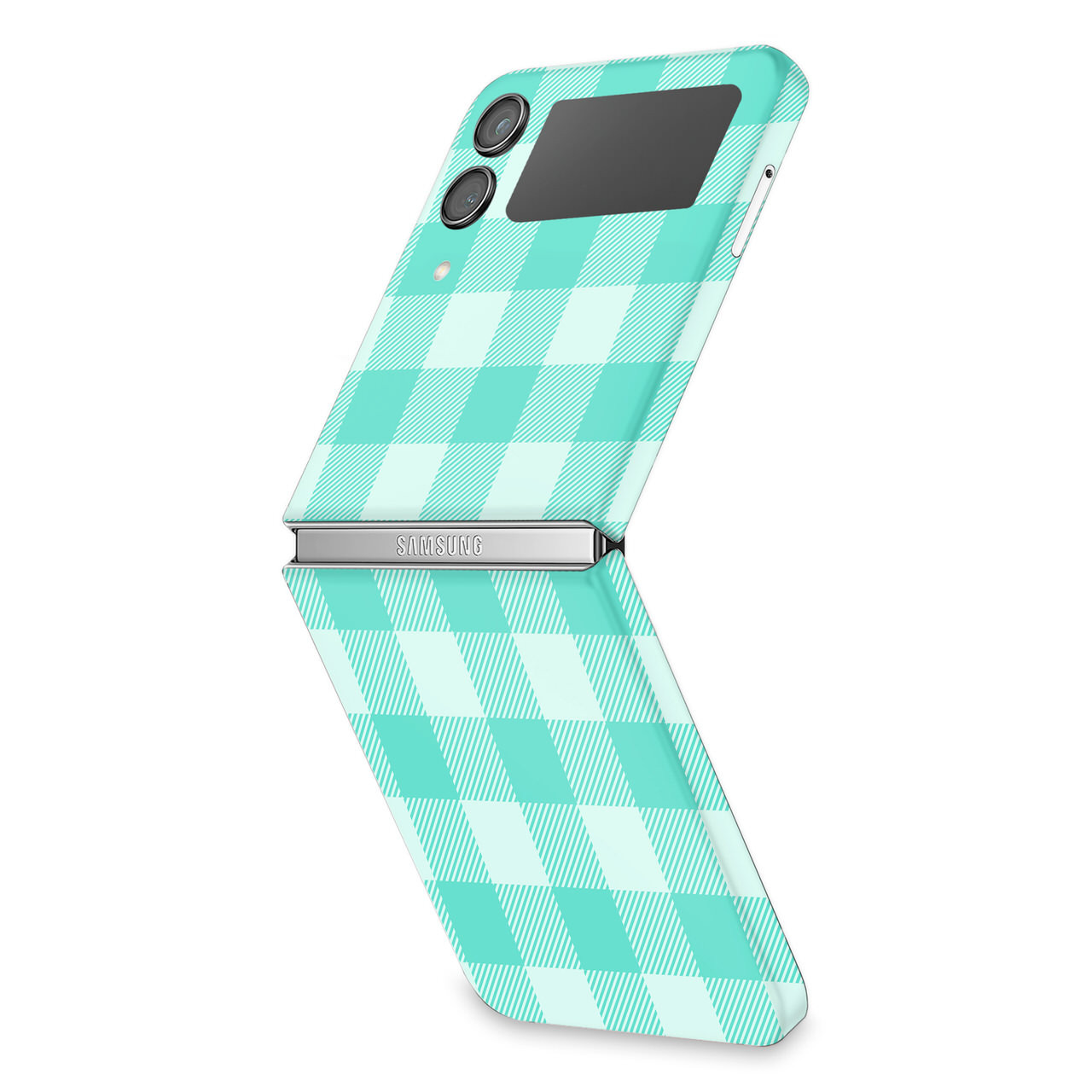 Plaid Purple Galaxy Z Flip4 Skin | KO Custom Creations