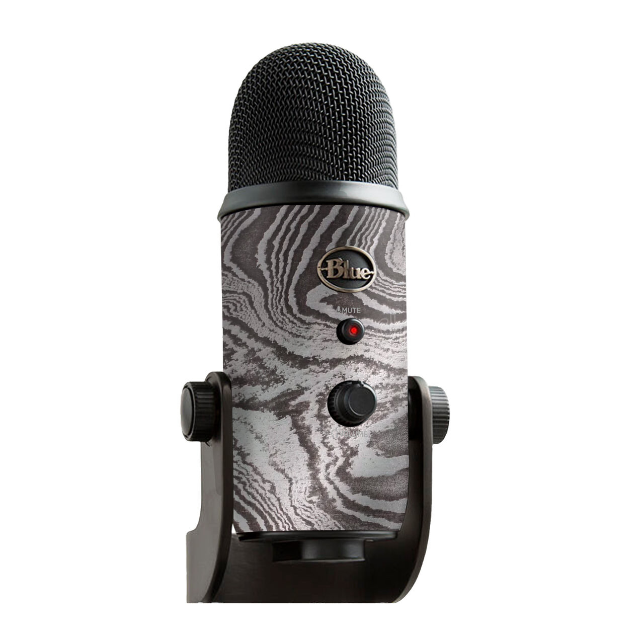 Damascus Steel Blue Yeti Microphone Skin | KO Custom Creations