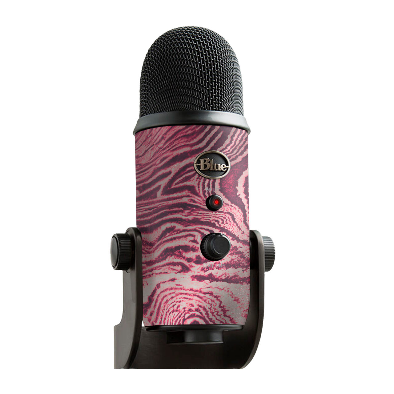 Damascus Steel Blue Yeti Microphone Skin | KO Custom Creations