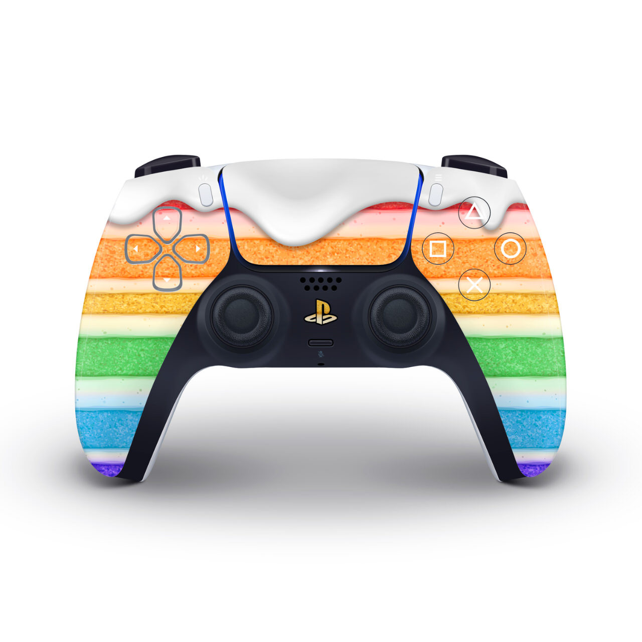 Rainbow Sponge Cake Ps5 Controller Skin | KO Custom Creations