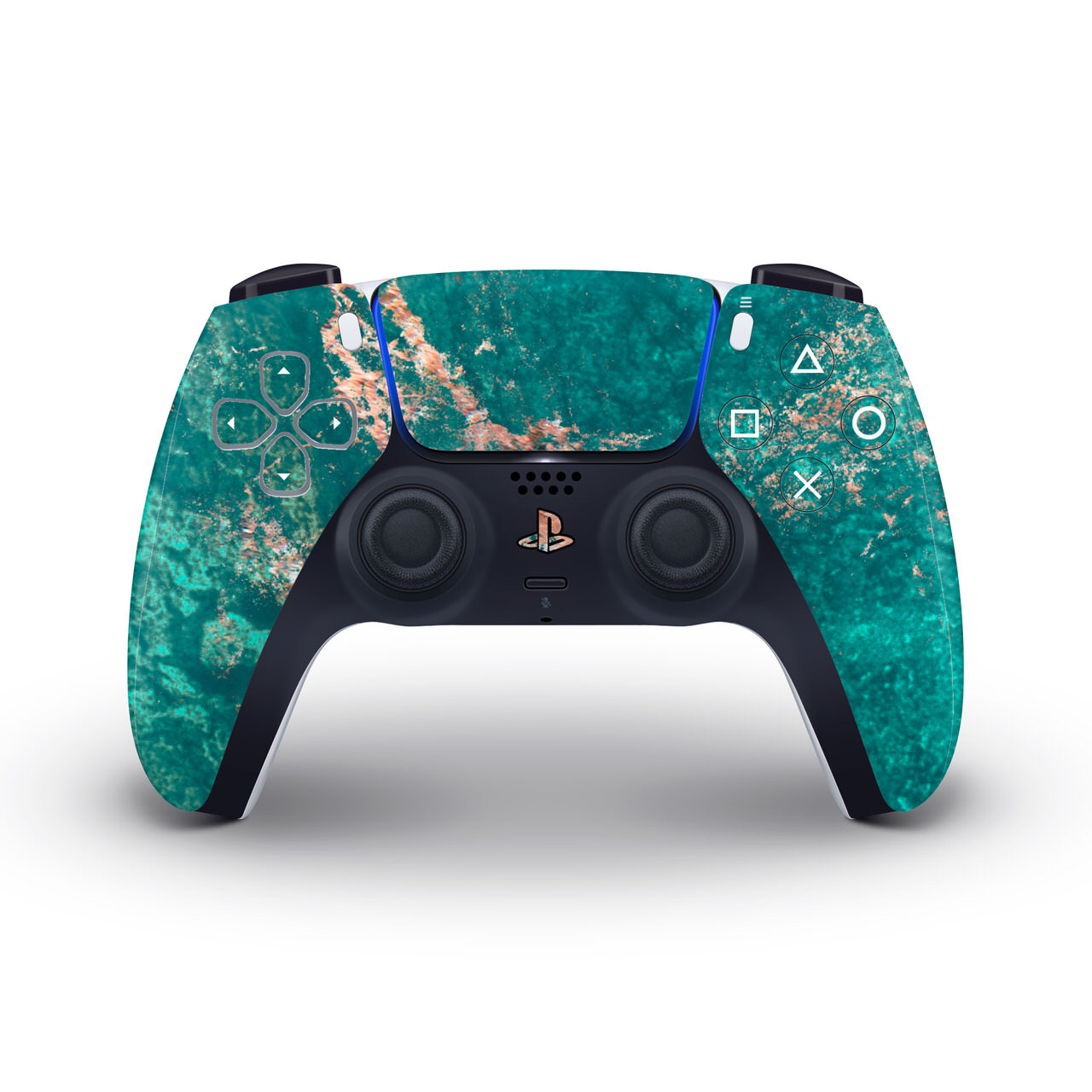 Teal Gold Marble Ps5 Controller Skin | KO Custom Creations