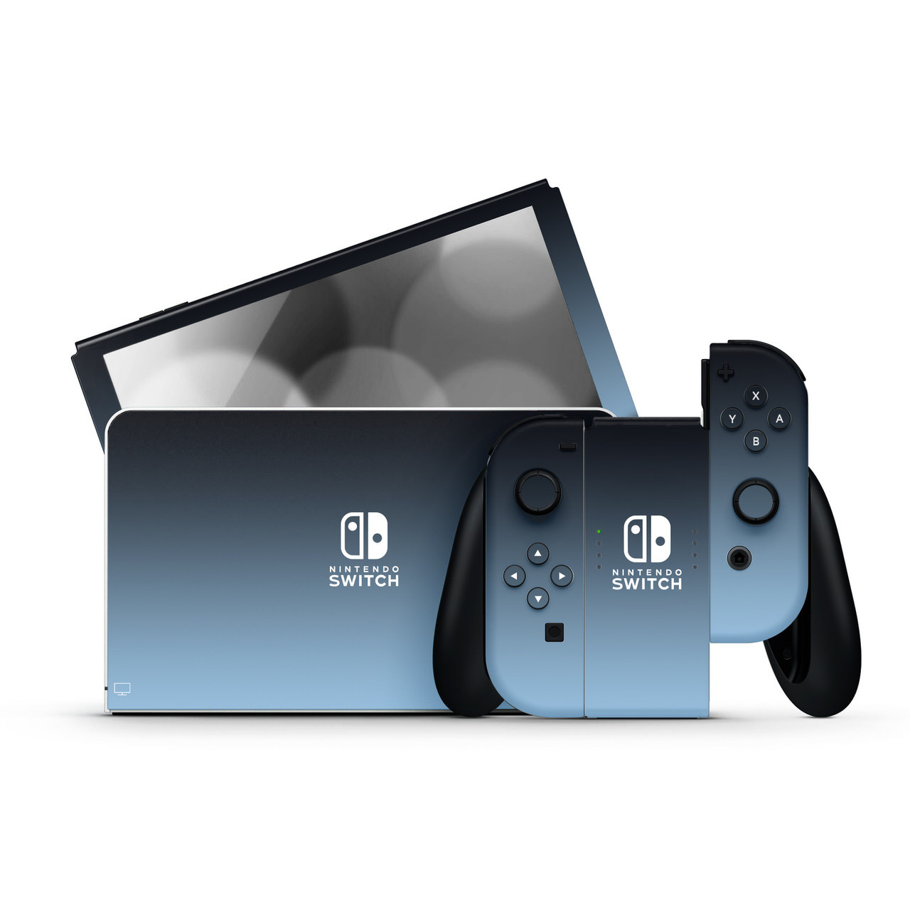 Soft Silver Nintendo Switch OLED Skins | KO Custom Creations