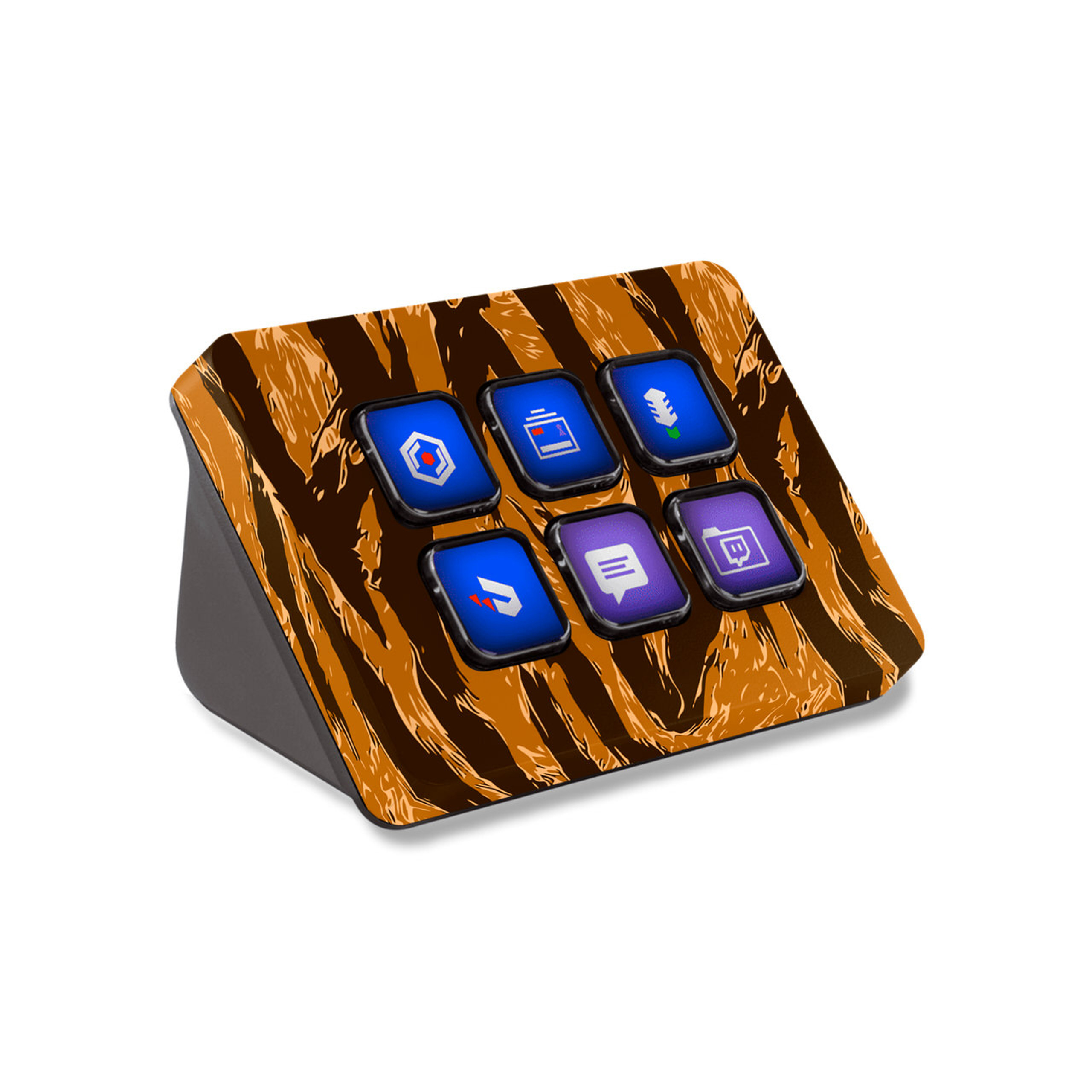 Neon Tiger Camo Elgato Stream Deck Mini Skin Ko Custom Creations