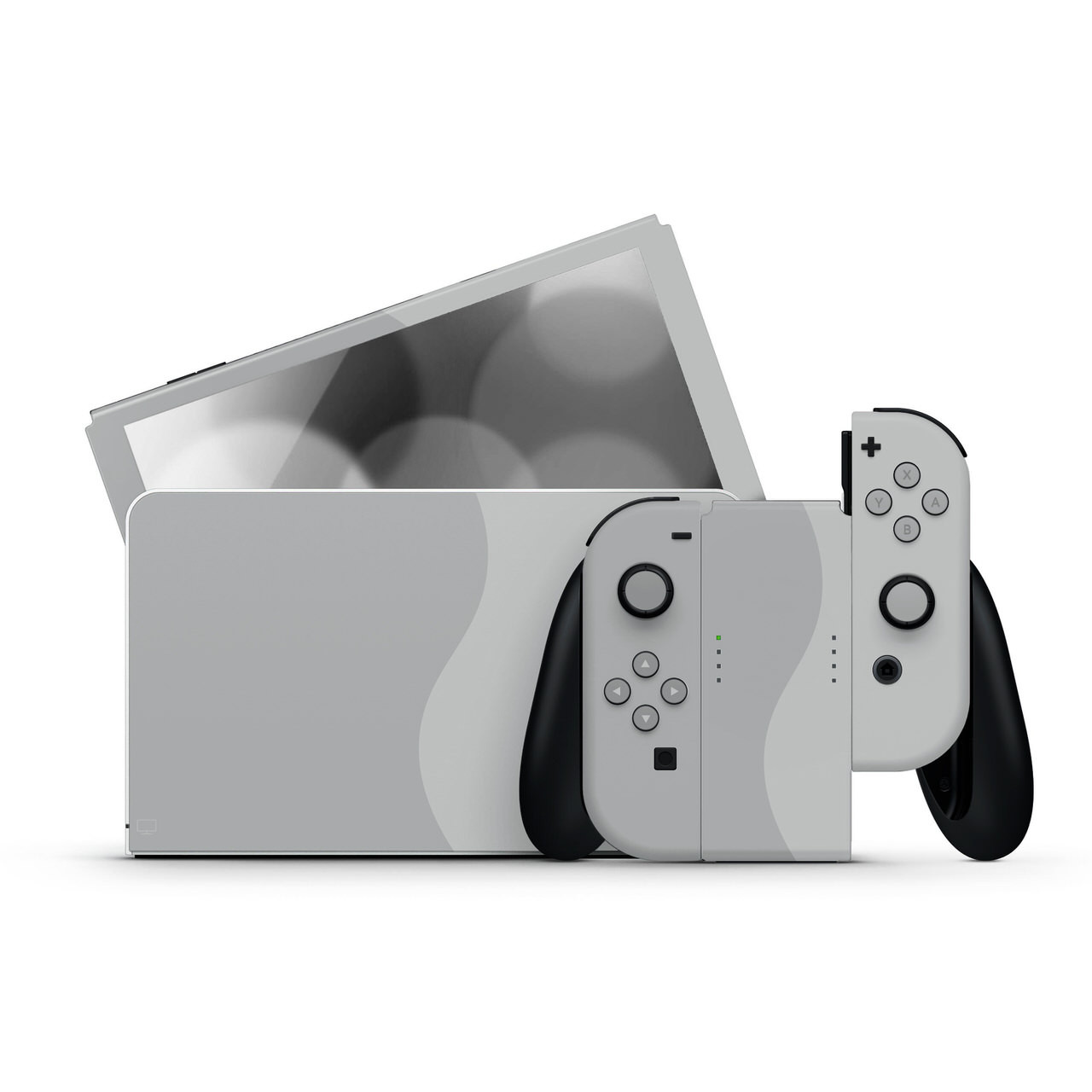 Soft Silver Nintendo Switch OLED Skins | KO Custom Creations