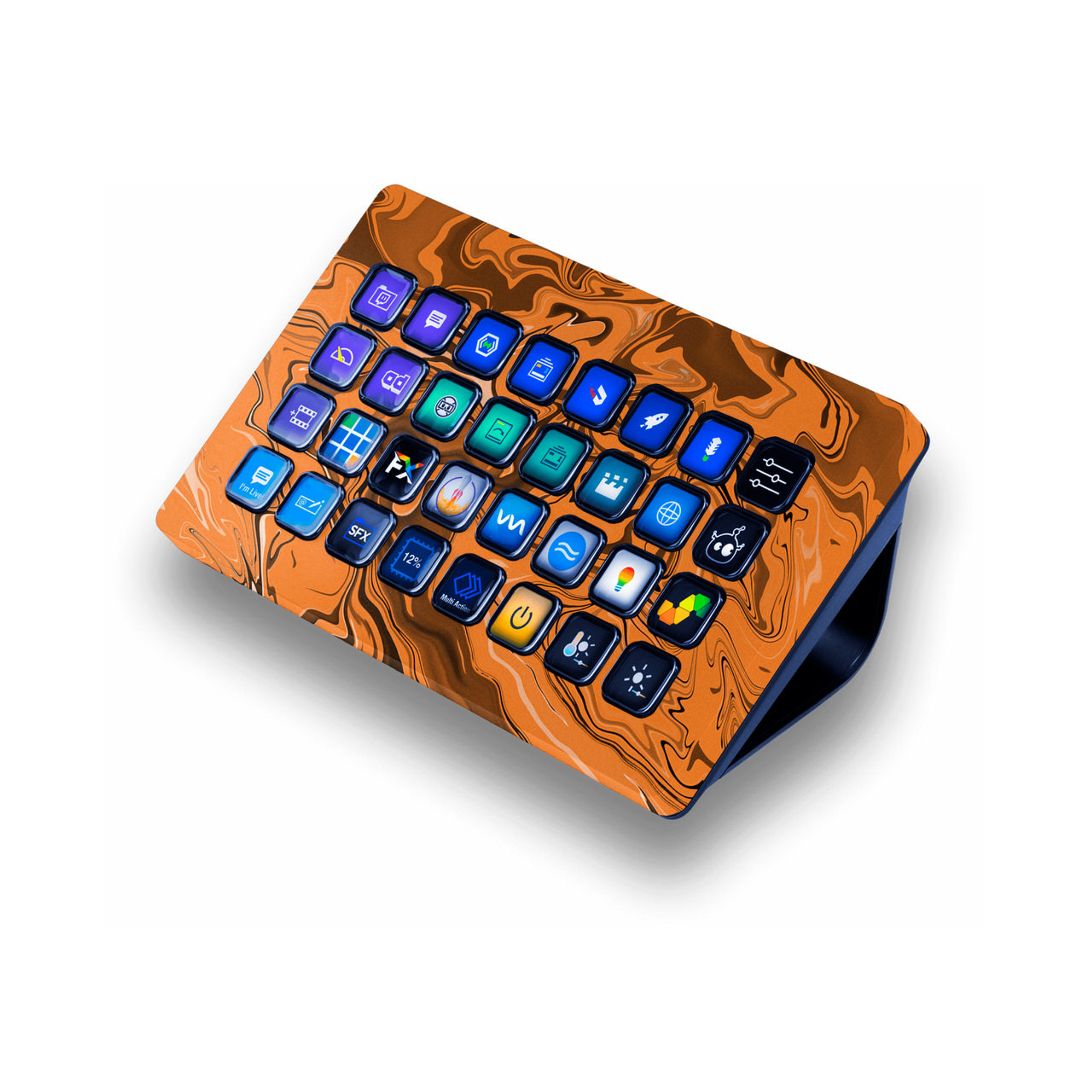 Red Marbling Elgato Stream Deck Xl Skin Ko Custom Creations