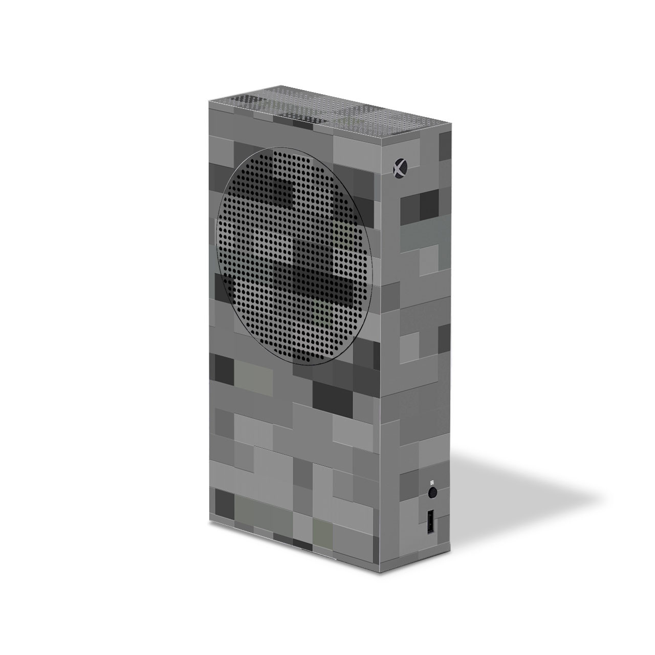 Pixel Grass Block Xbox One S Console Skin
