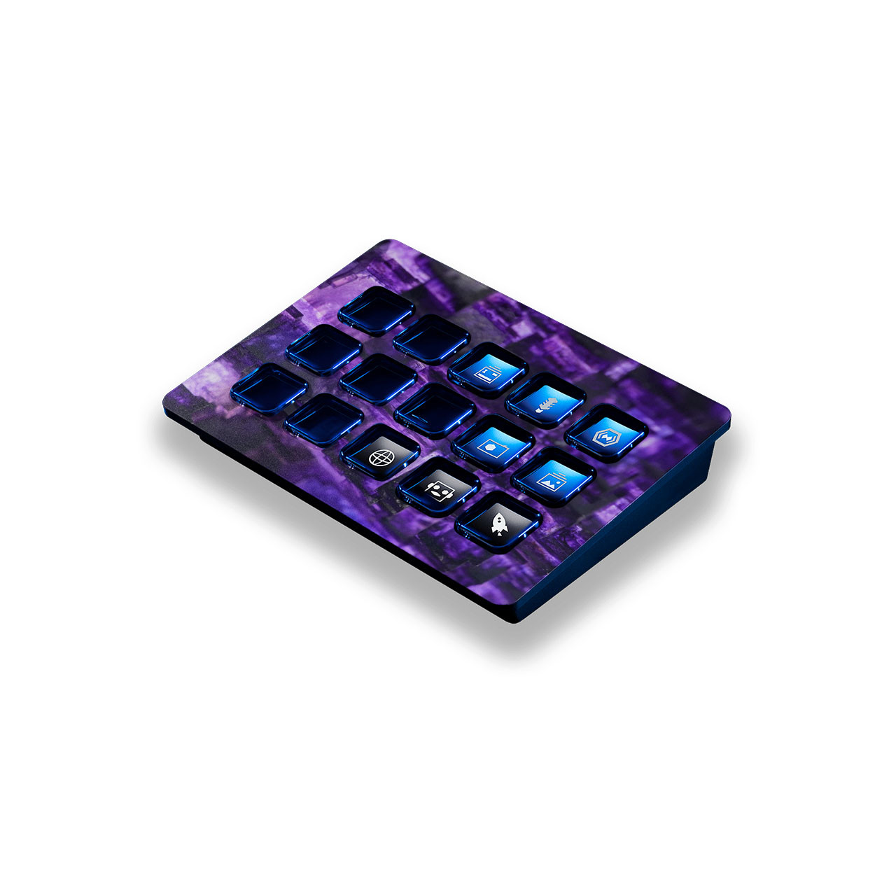 Purple Fluorite Stream Deck MK.2 Faceplate Skin | KO Custom Creations