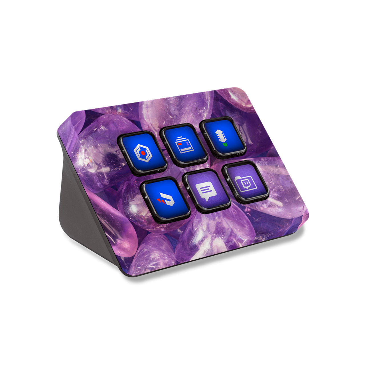 Polished Amethyst Stones Stream Deck MK.2 Faceplate Skin | KO Custom ...