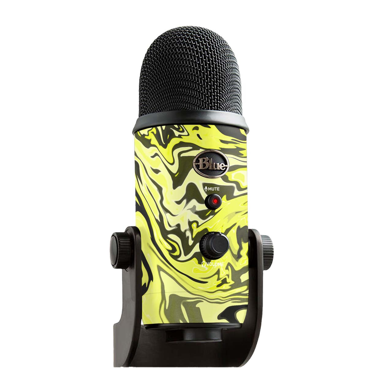 Orange Marbling Blue Yeti Microphone Skin | KO Custom Creations