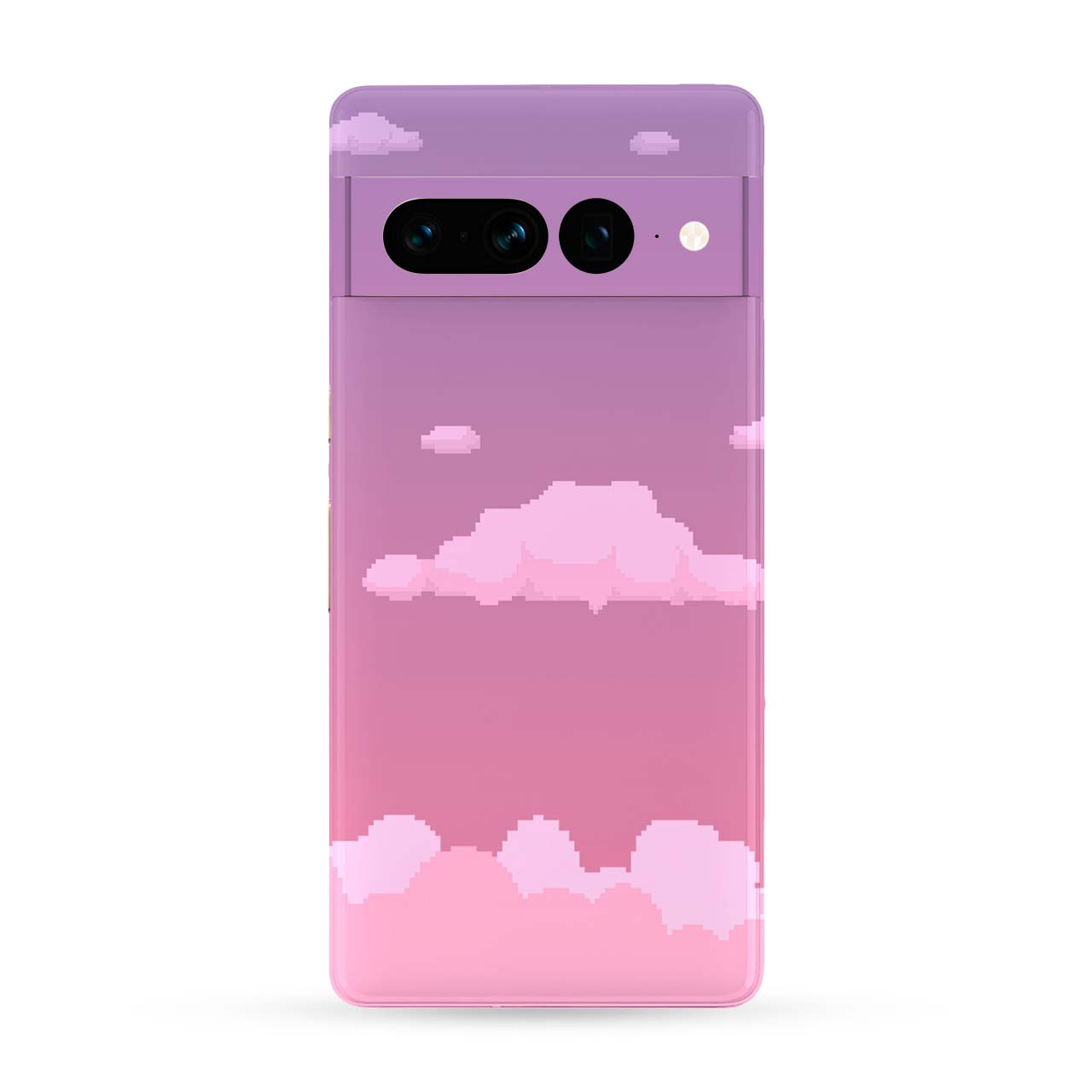 8-Bit Sunset Clouds Google Pixel 7 Pro Skin Cover