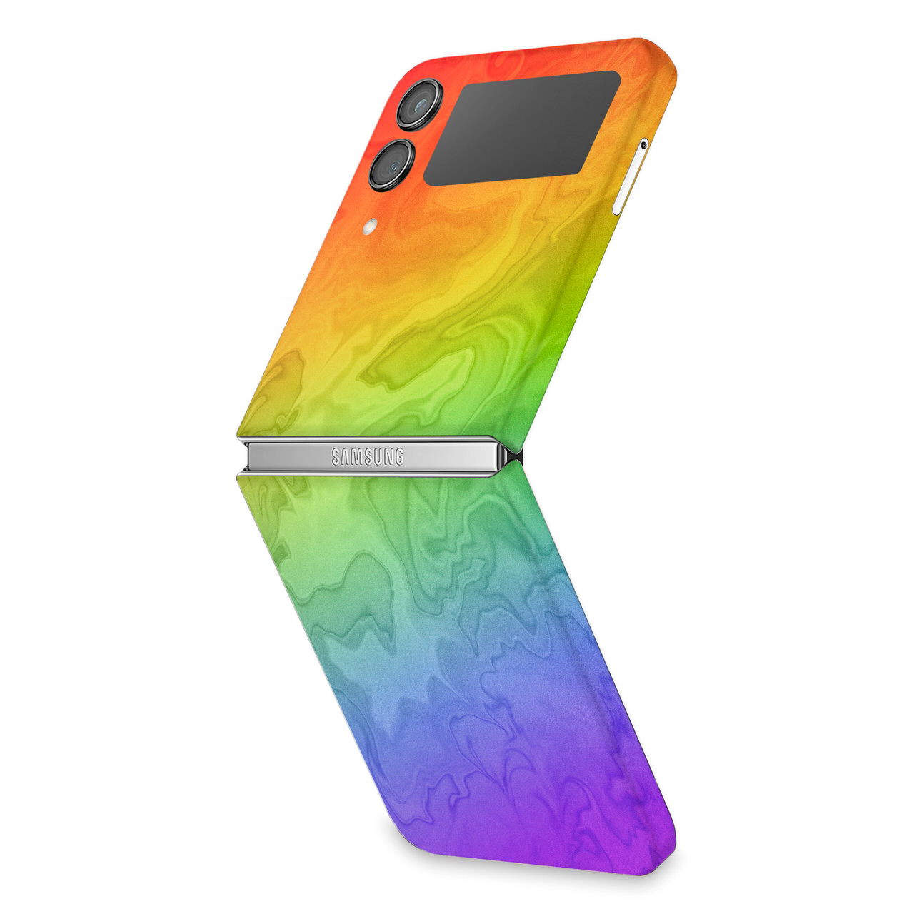 Black Pink Marbled Galaxy Z Flip4 Skin | KO Custom Creations