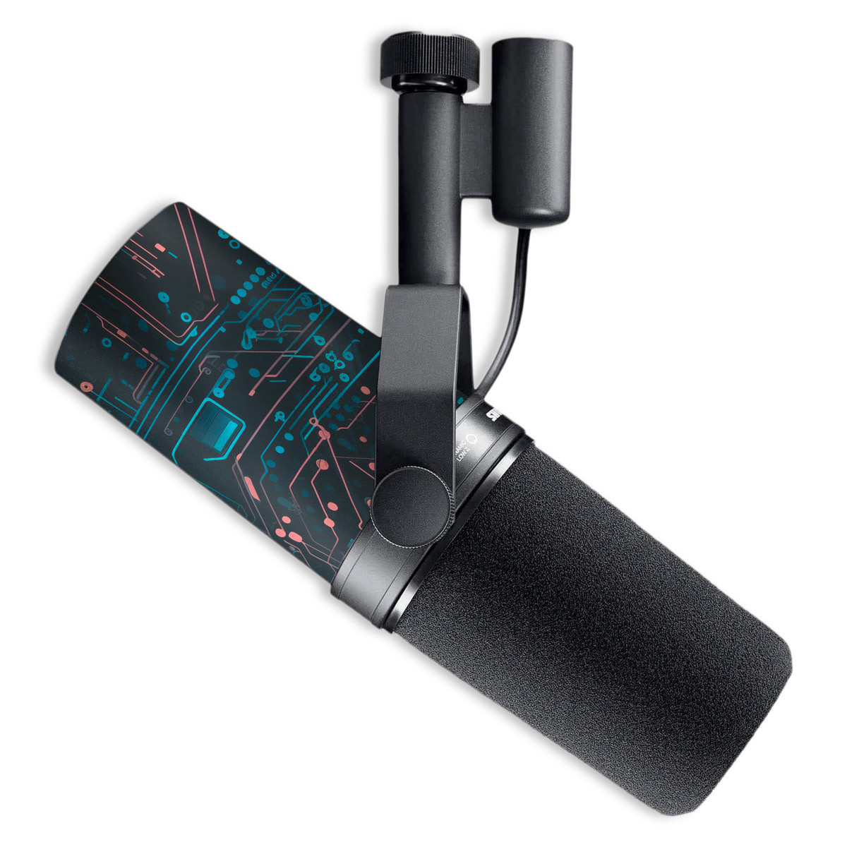 Flat White Shure SM7B Microphone Skin | KO Custom Creations