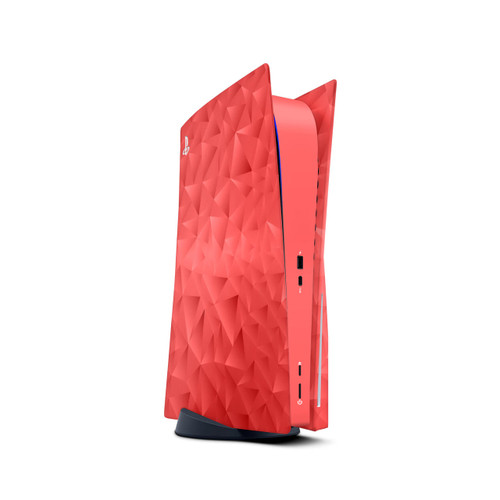 Red Polygonized PlayStation 5 Skin | KO Custom Creations