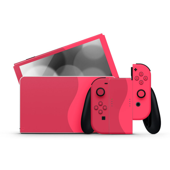 Rouge Red Colourwave Nintendo Switch OLED Skins | KO Custom Creations