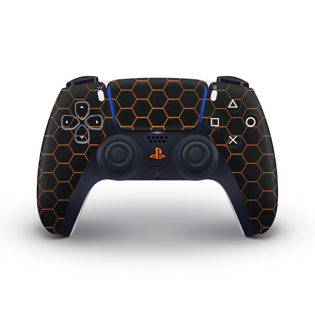 Orange Hex Armour PlayStation 5 Skin | KO Custom Creations
