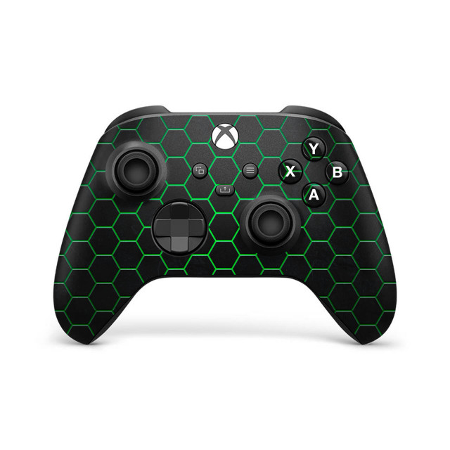 Green Hex Armour Xbox Series Controller Skin | KO Custom Creations