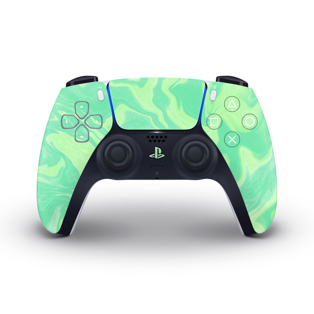 Leaf Green Marbled Ps5 Controller Skin | KO Custom Creations