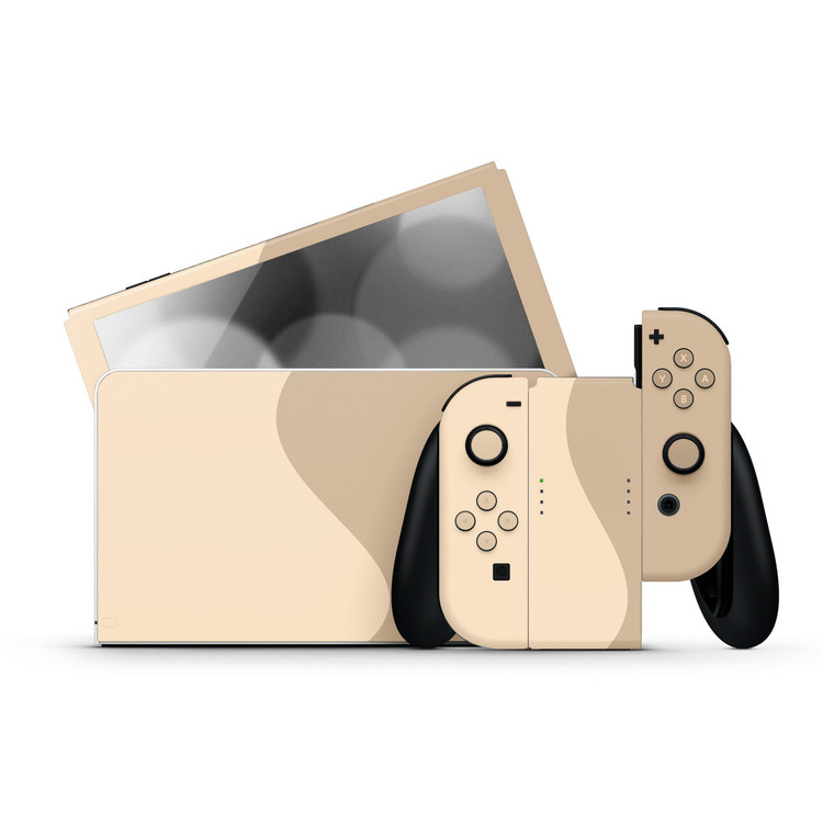 Champagne Colourwave Nintendo Switch OLED Skins | KO Custom Creations