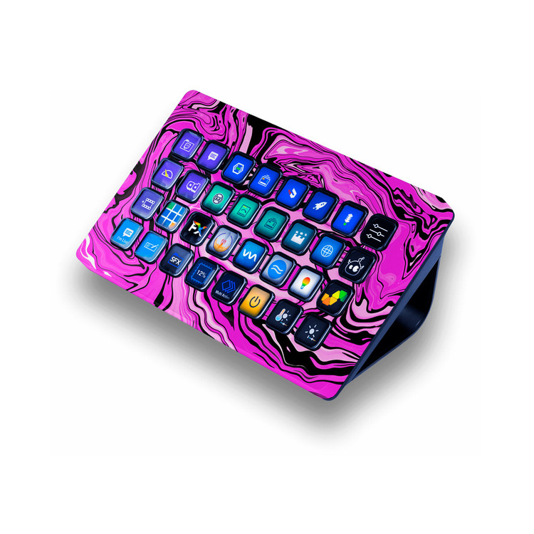 Pink Marbling Elgato Stream Deck Xl Skin Ko Custom Creations