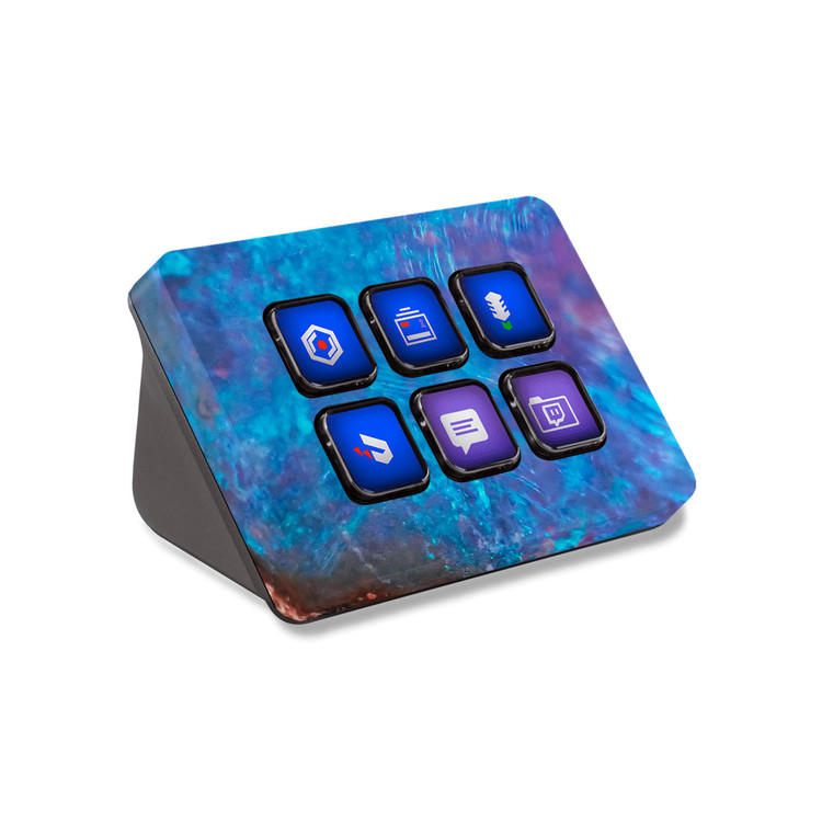 Neon Opal Elgato Stream Deck Mini Skin Ko Custom Creations