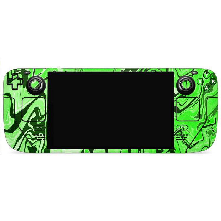 Green Marbling Valve Steam Deck Skin | KO Custom Creations