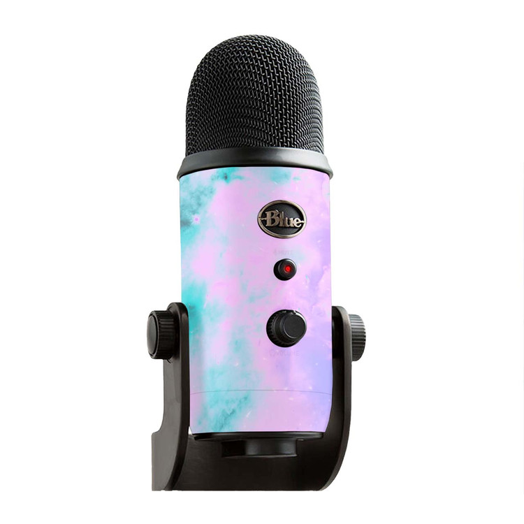 Pastel Nebula Blue Yeti Microphone Skin Ko Custom Creations