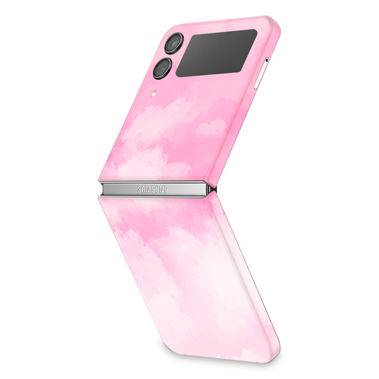 Pink Watercolour Clouds Galaxy Z Flip4 Skin | KO Custom Creations