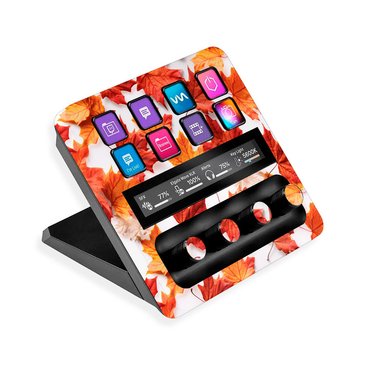 Maple Leaves in Fall Elgato Stream Deck Plus Skin | KO Custom Creations