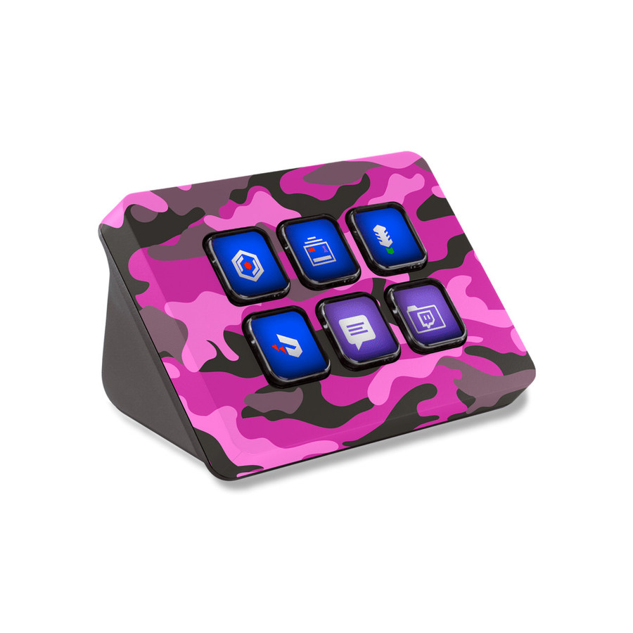 Cobalt Pink Camo Elgato Stream Deck Mini Skin Ko Custom Creations