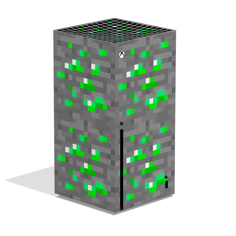 Pixel Emerald Block Xbox Series X Skin Ko Custom Creations