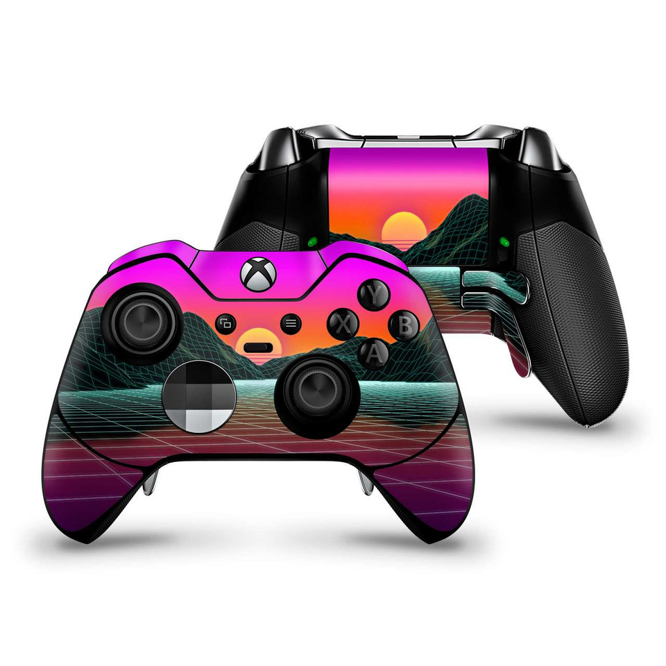Outrun Mountain Sunset Xbox One Elite Controller Skin