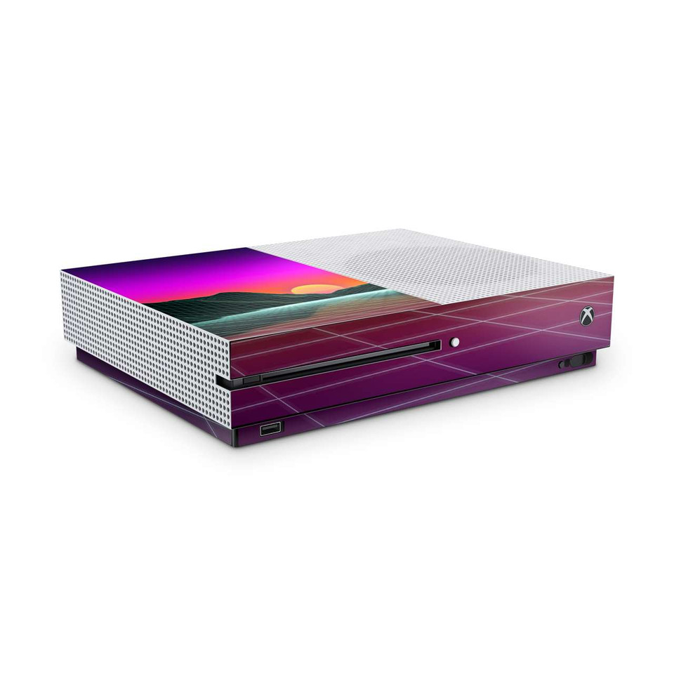 Outrun Mountain Sunset Xbox One S Console Skin