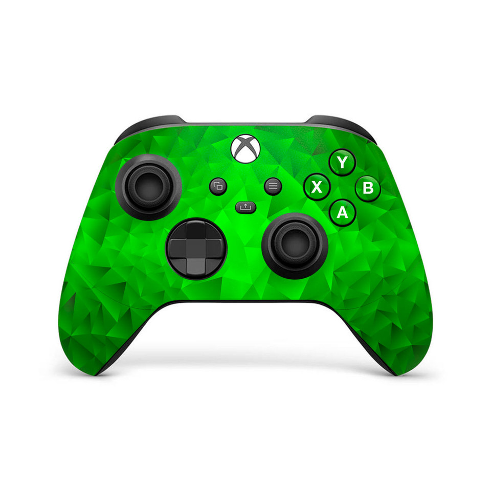 Green Polygonized Xbox Controller Skin | KO Custom Creations