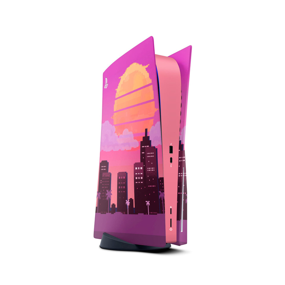 Vice Sunset PS5 Console Skin PlayStation 5 Cover