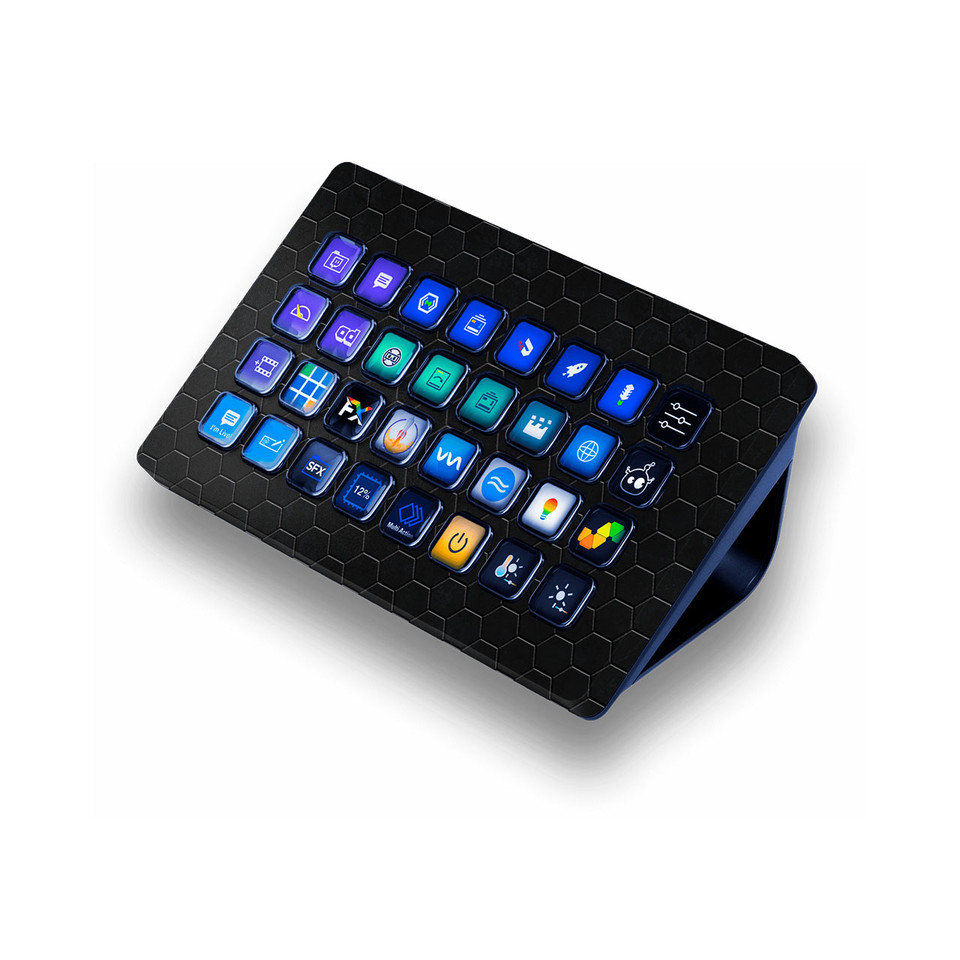 Onyx Black Hex Armour Elgato Stream Deck Skin | KO Custom Creations