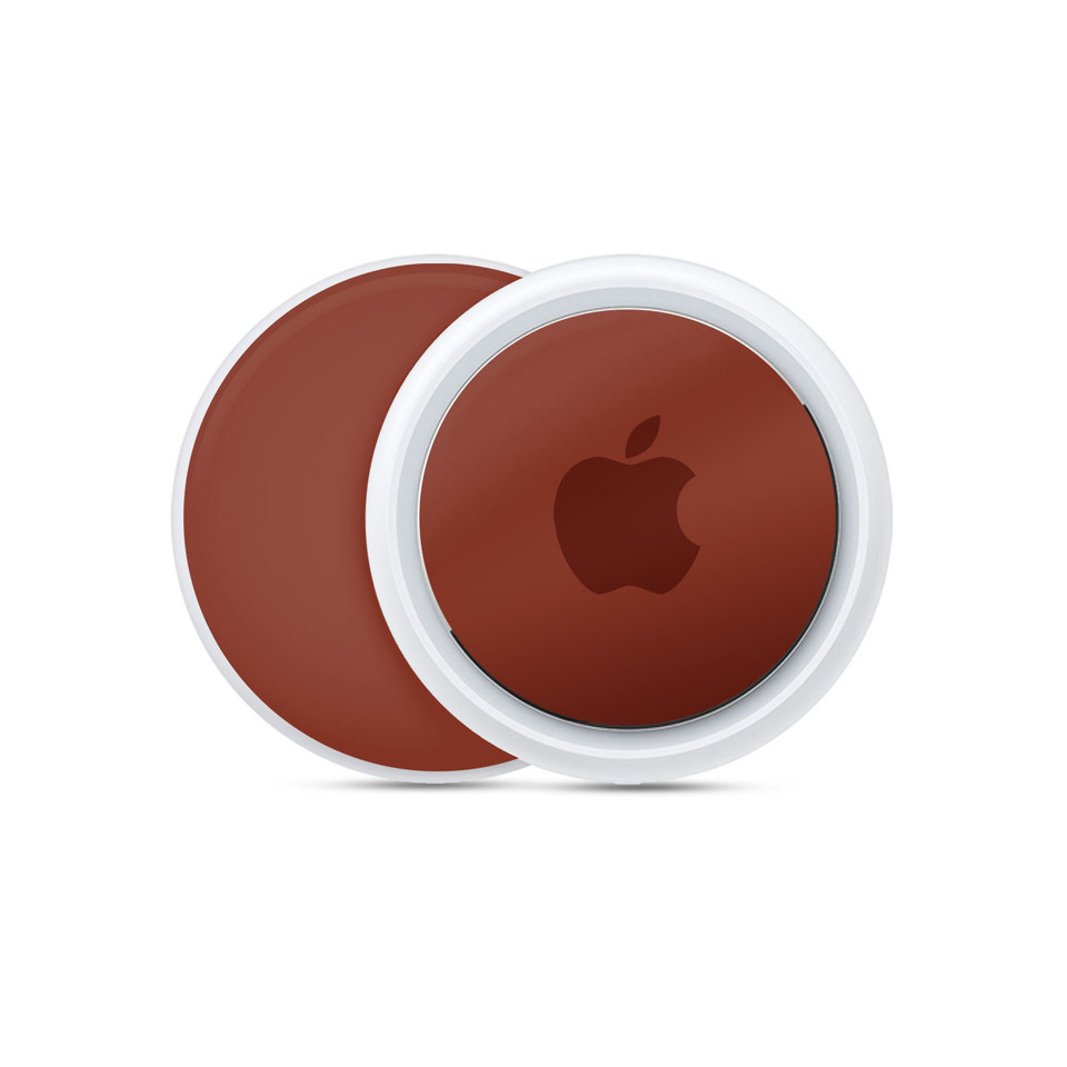 Burnt Red Apple AirTag Skin | KO Custom Creations