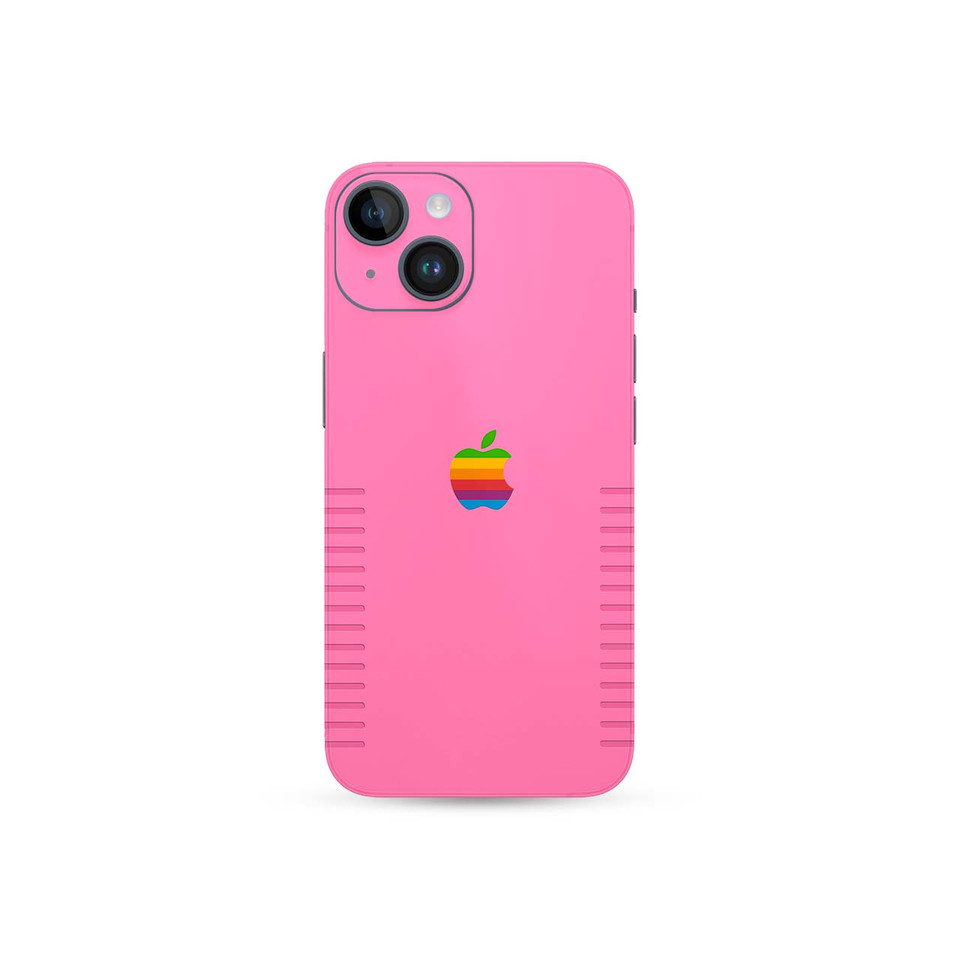 Retro Apple Pink iPhone 14 Pro Skin | KO Custom Creations