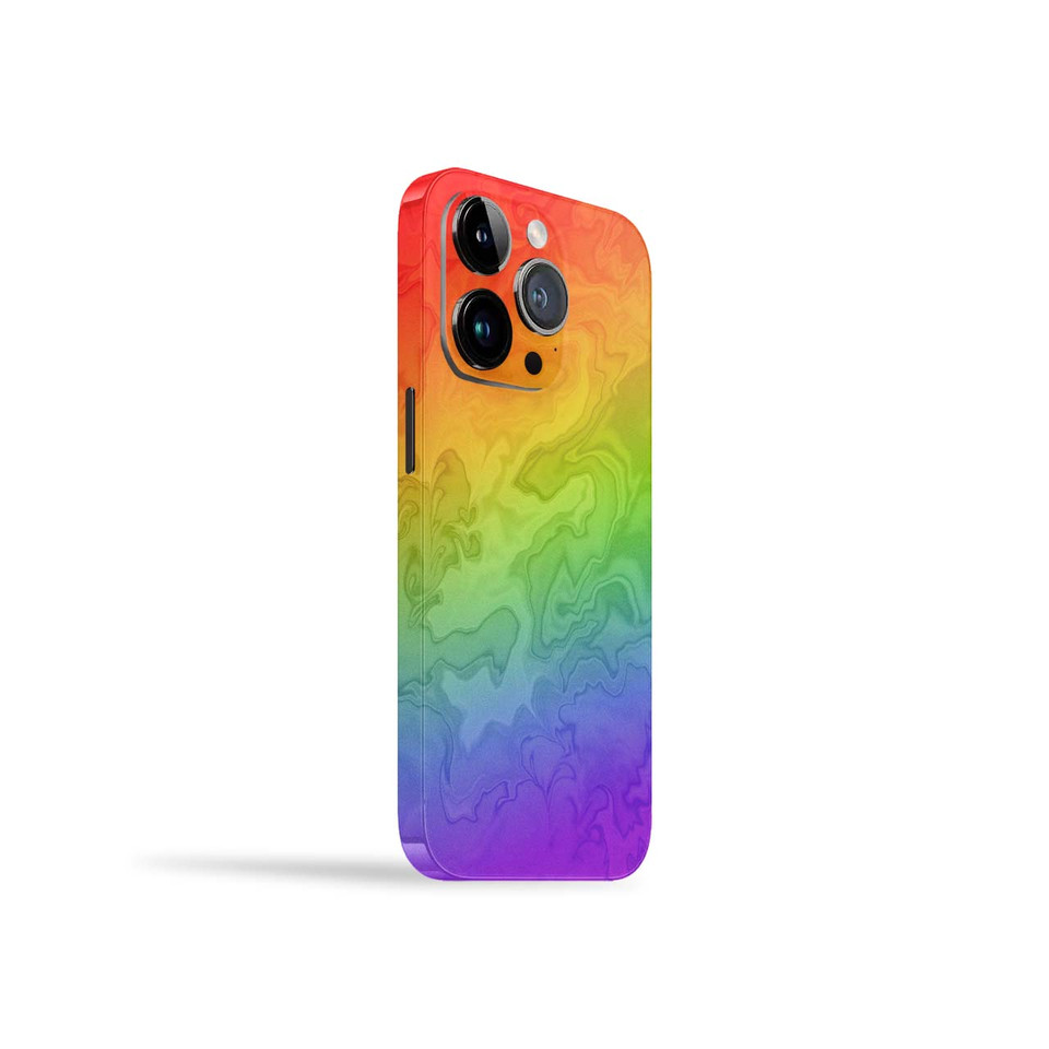 Rainbow Marbled iPhone 14 Pro Max Skin | KO Custom Creations
